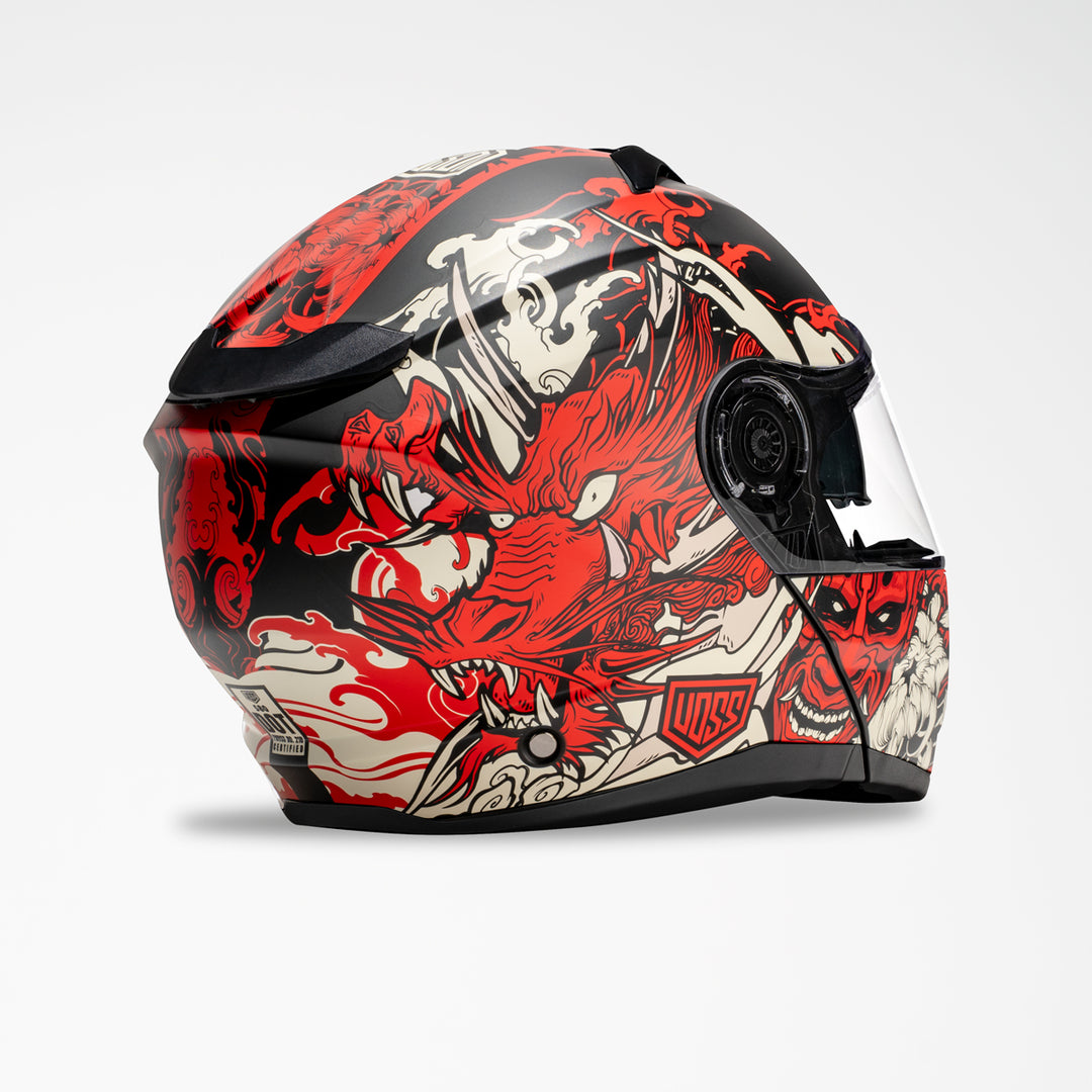 Voss 580 Conquest Matte Red Dragon Helmet – Voss Helmets
