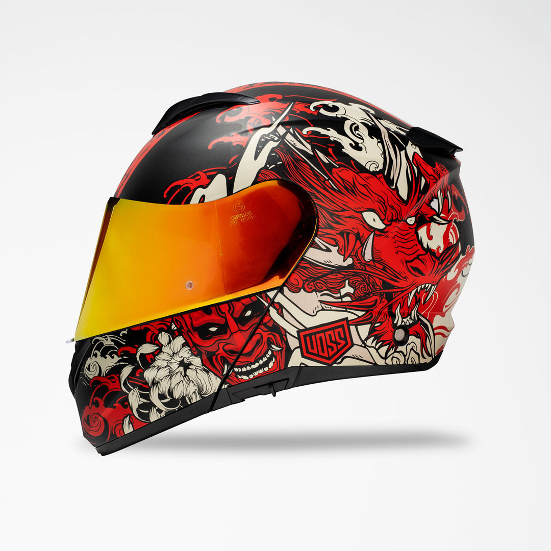 Voss 580 Conquest Matte Red Dragon Helmet – Voss Helmets